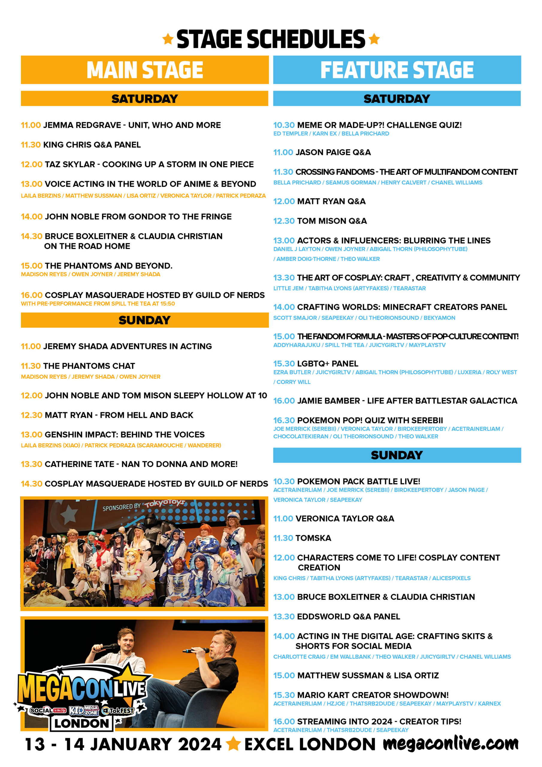 Schedule – Megacon Live